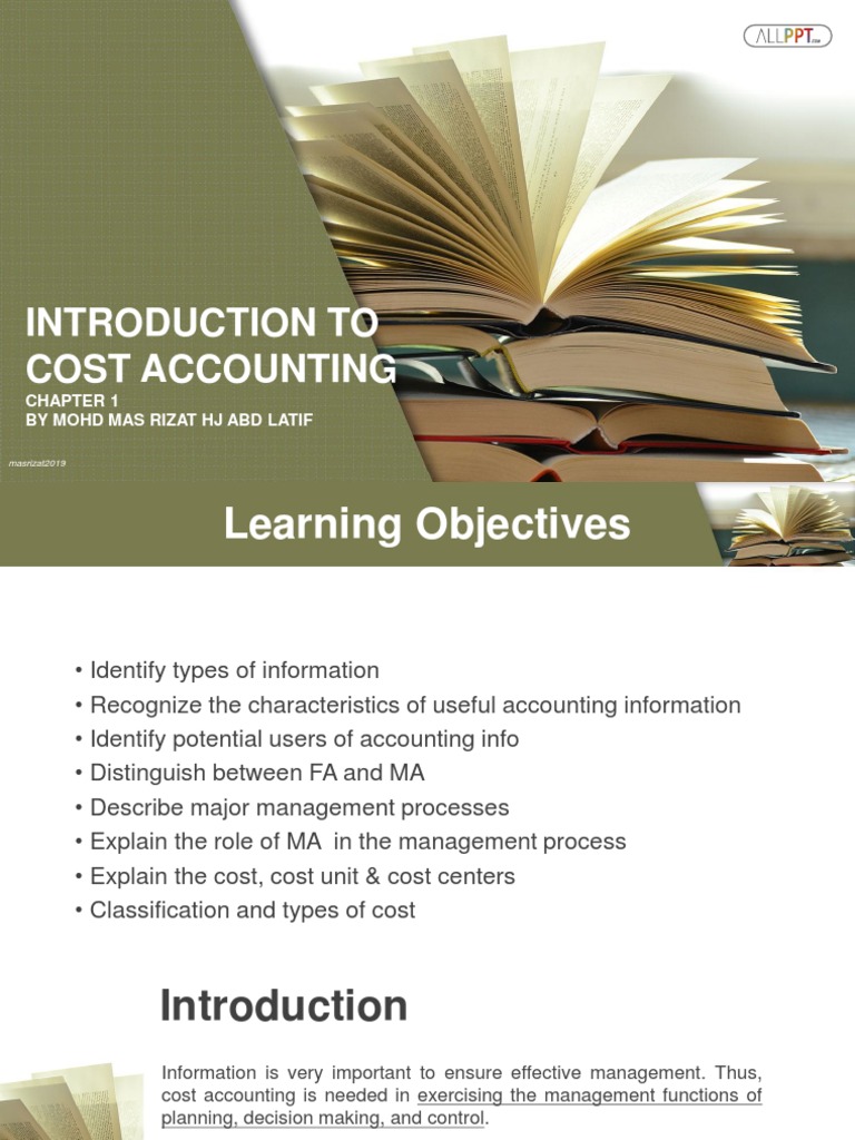 Acc 116 - Chapter 1 | PDF