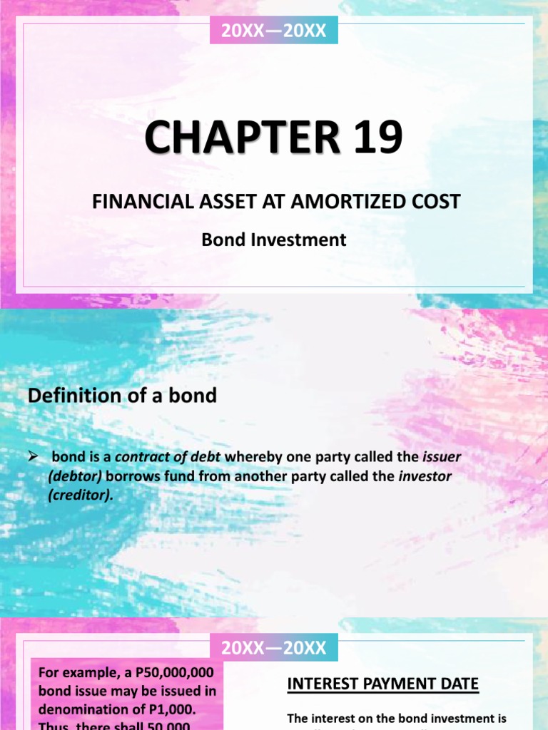 Chapter 19 - Financial Asset at Amortized Cost | PDF