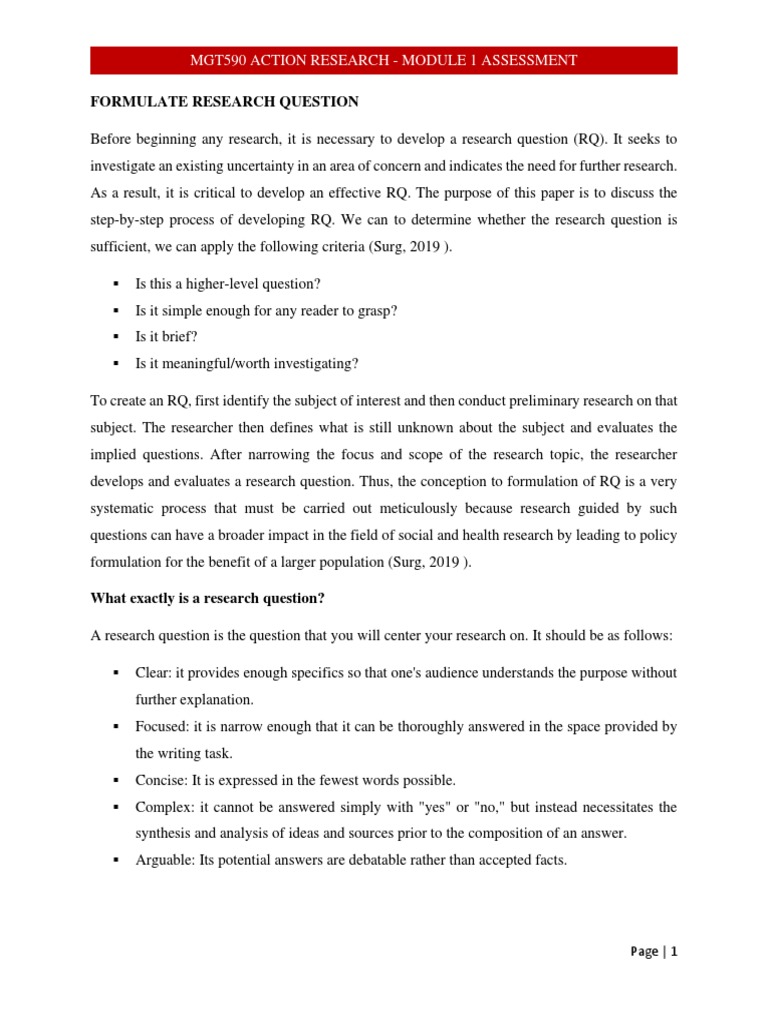 MGT590 Action Research - Module 1 Assessment | PDF | Social Networking ...
