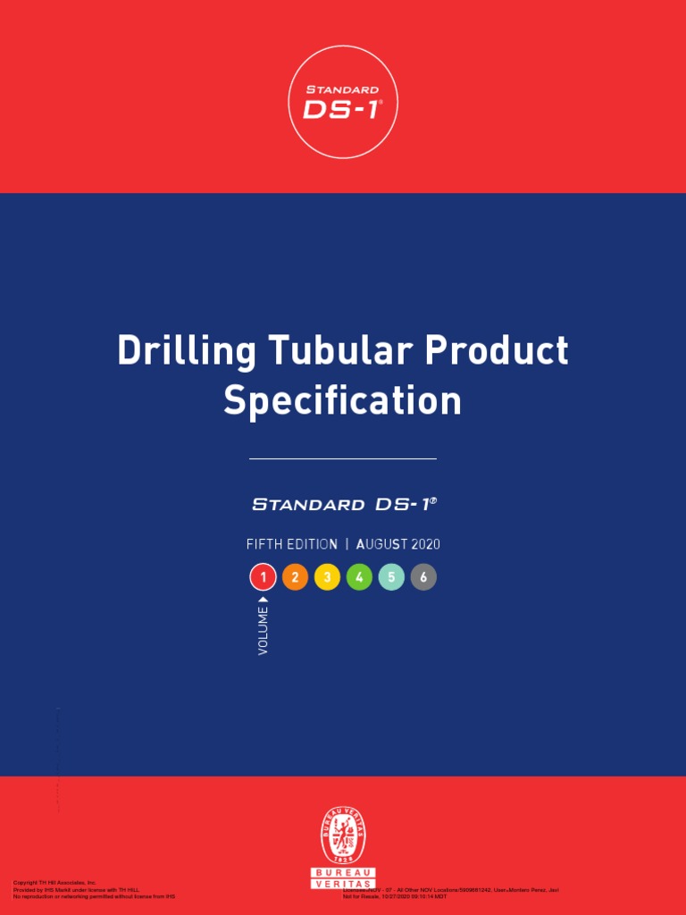 DS-1 Vol 1 Drilling Tubular Product Specification | PDF | Pipe (Fluid ...