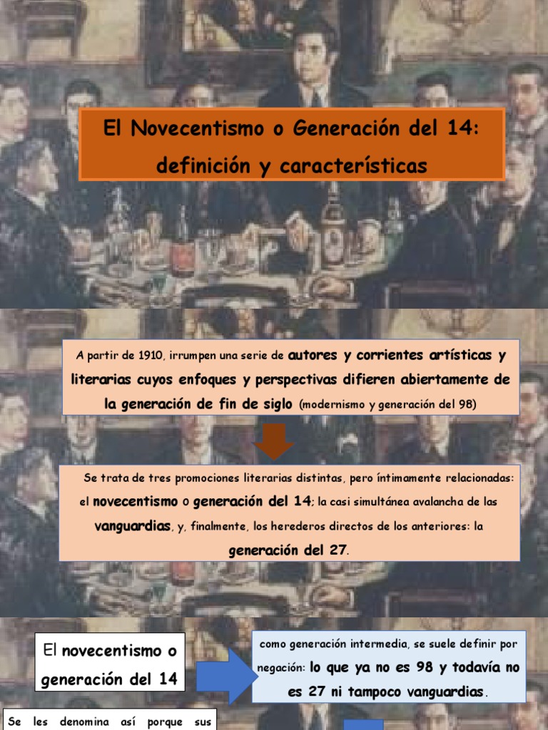 El Novecentismo o Generación Del 14. Definición y Características | PDF