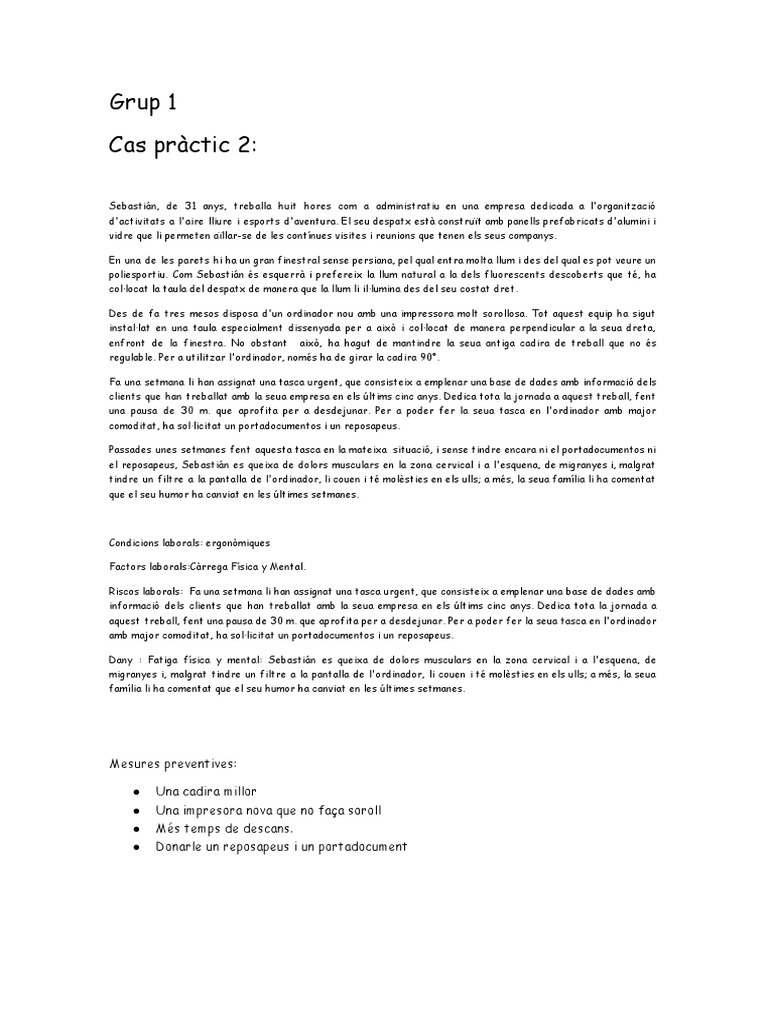 Cas Pràctic 2 | PDF