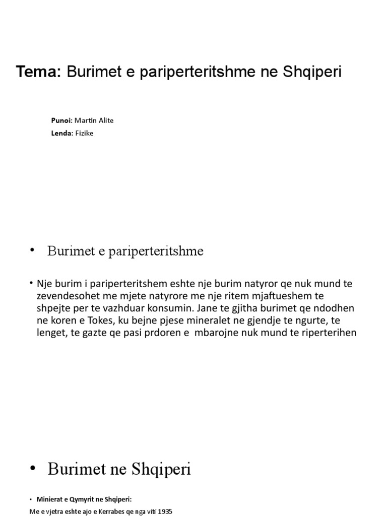 Burimet Fizike | PDF
