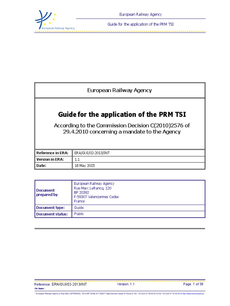 Updated Guide For The Application of The PRM TSI (EN) | PDF | Typefaces | Stairs