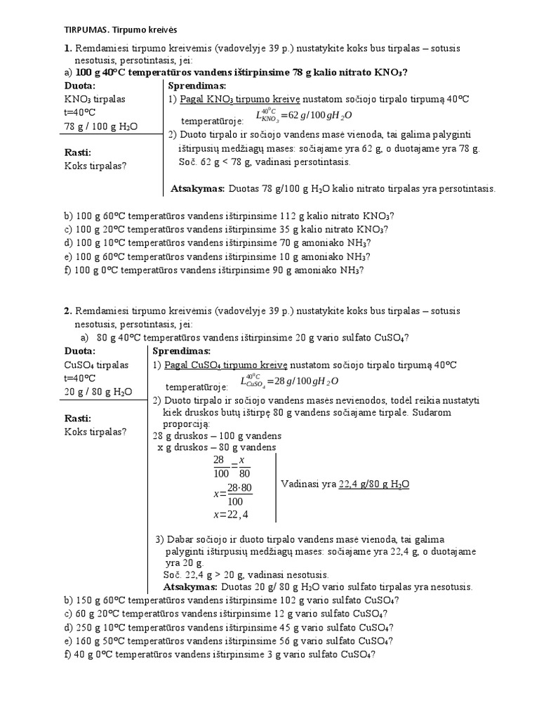 2.5. Tirpumas. 1-8 Uzd +sprend. | PDF
