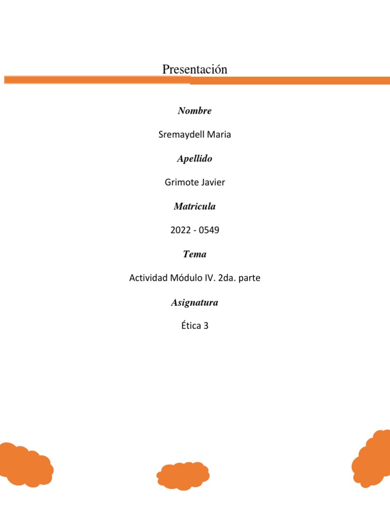 Actividad Módulo IV. 2da. Parte | PDF