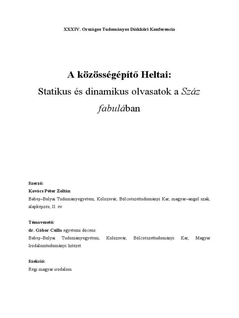 OTDK Heltai Kovács Péter Zoltán Var1 | PDF