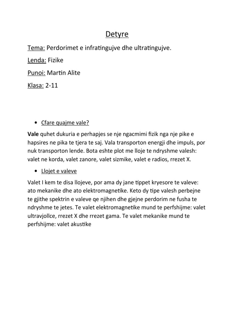 Ultratingujt Dhe Infratingujt | PDF