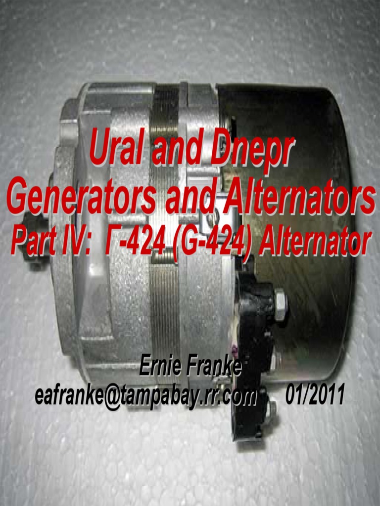 Ural and Dnepr Gen Alt Part IV G-424 | PDF | Ignition System | Power (Physics)