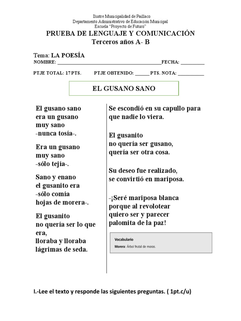 Prueba Poesía | PDF