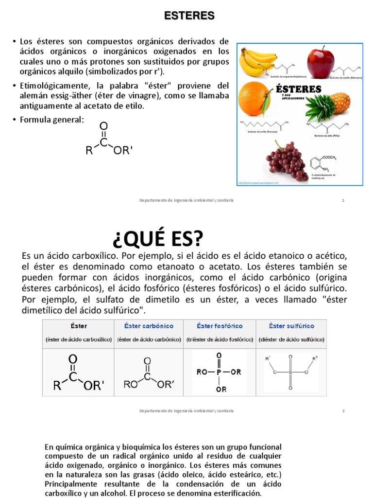 ESTERES | PDF | Ester | Química
