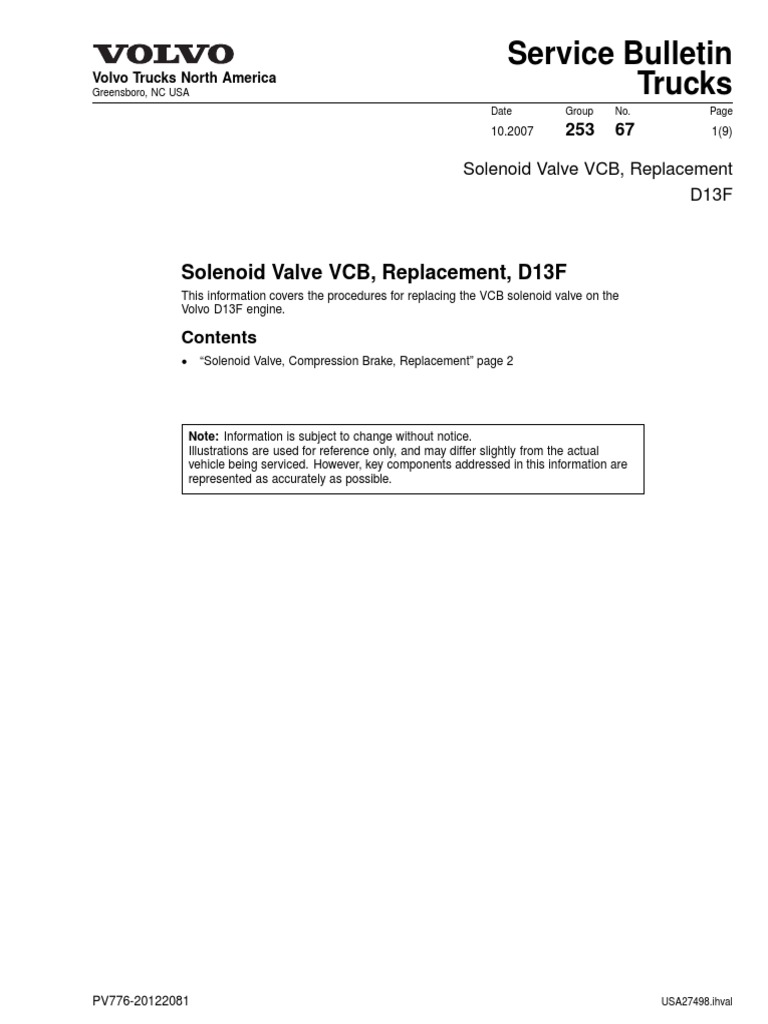VCB Solenoid Valve Replacement Guide | PDF | Valve | Pipe (Fluid ...