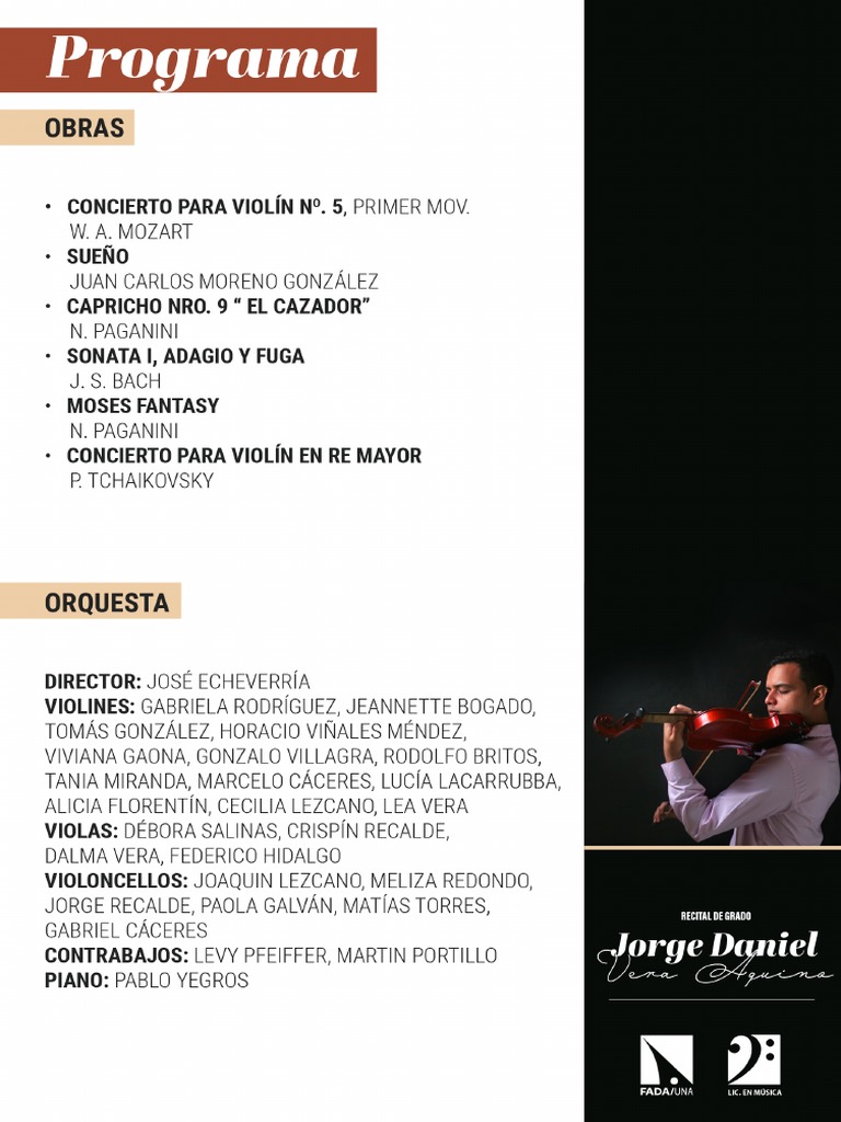 Violin Senior Recital Program | PDF