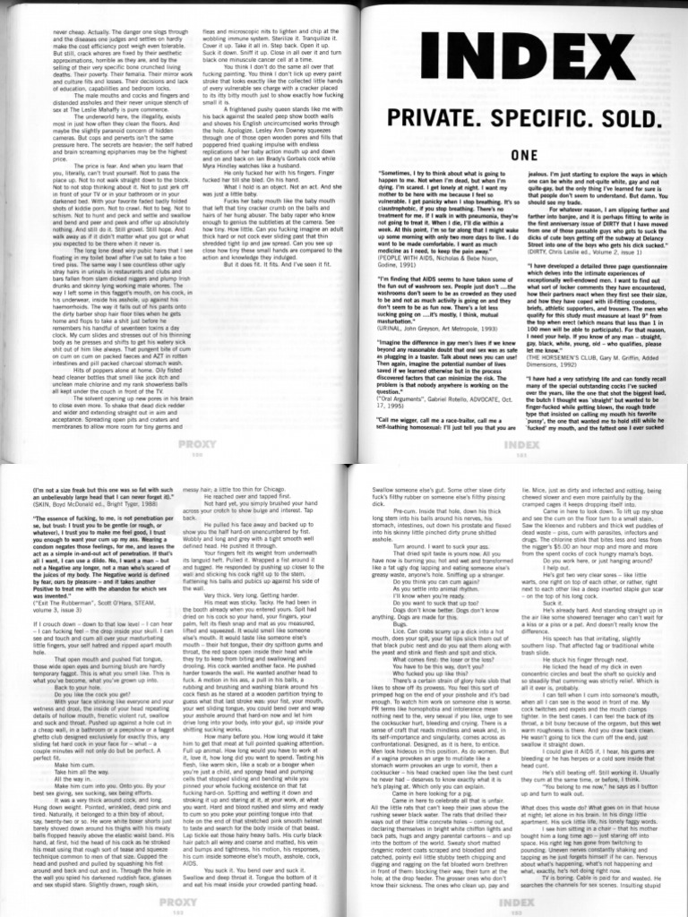 Peter Sotos Index | PDF