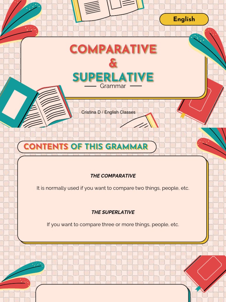 Comparative and Superlative Grammar Guide | PDF