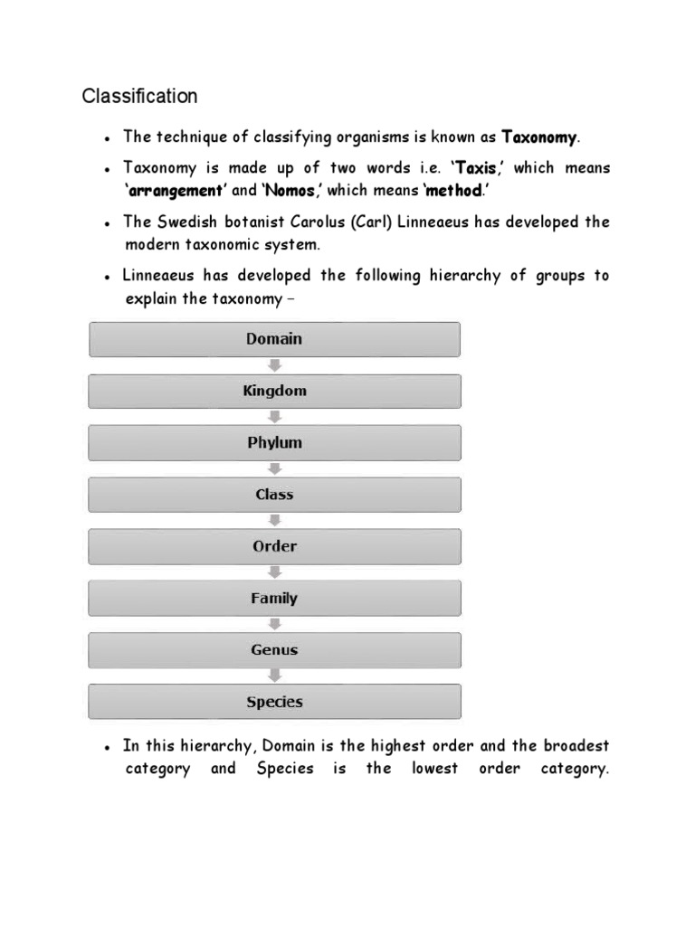 Classification Notes | PDF