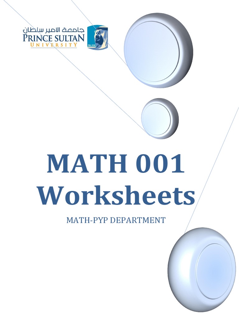 Math 001 Worksheets 201 (1) | PDF | Complex Number | Function (Mathematics)