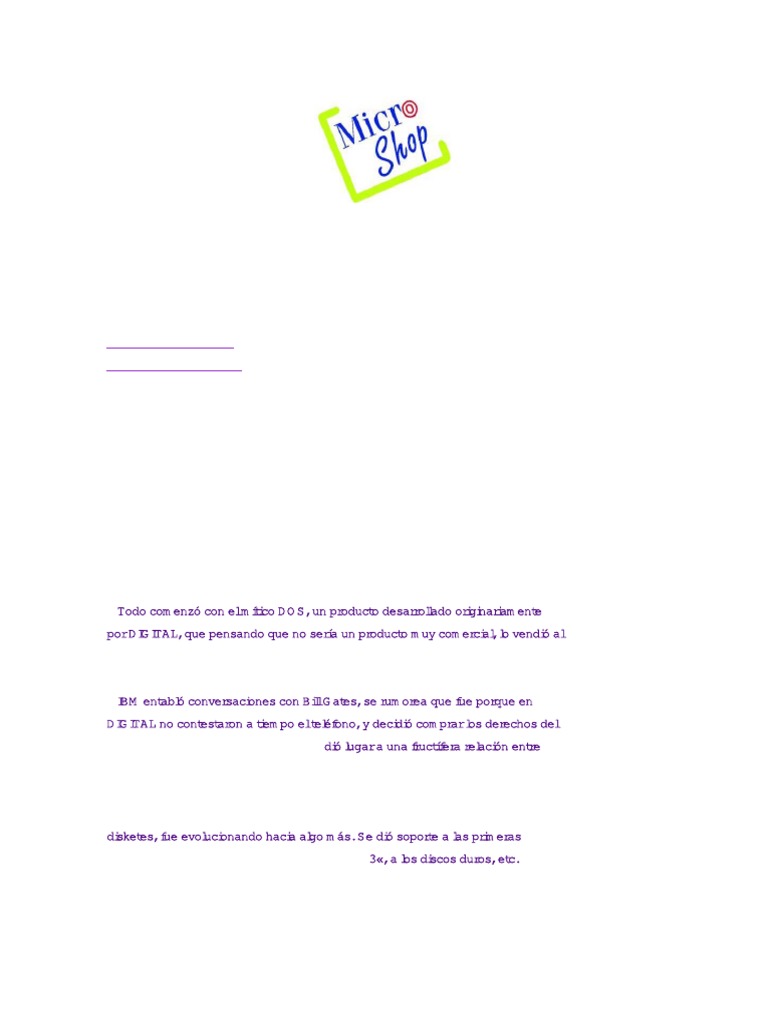 Curso de MS-DOS Basico | PDF | Archivo de computadora | Microsoft Windows Curso de MS-DOS Basico | PDF | Archivo de computadora | Microsoft Windows