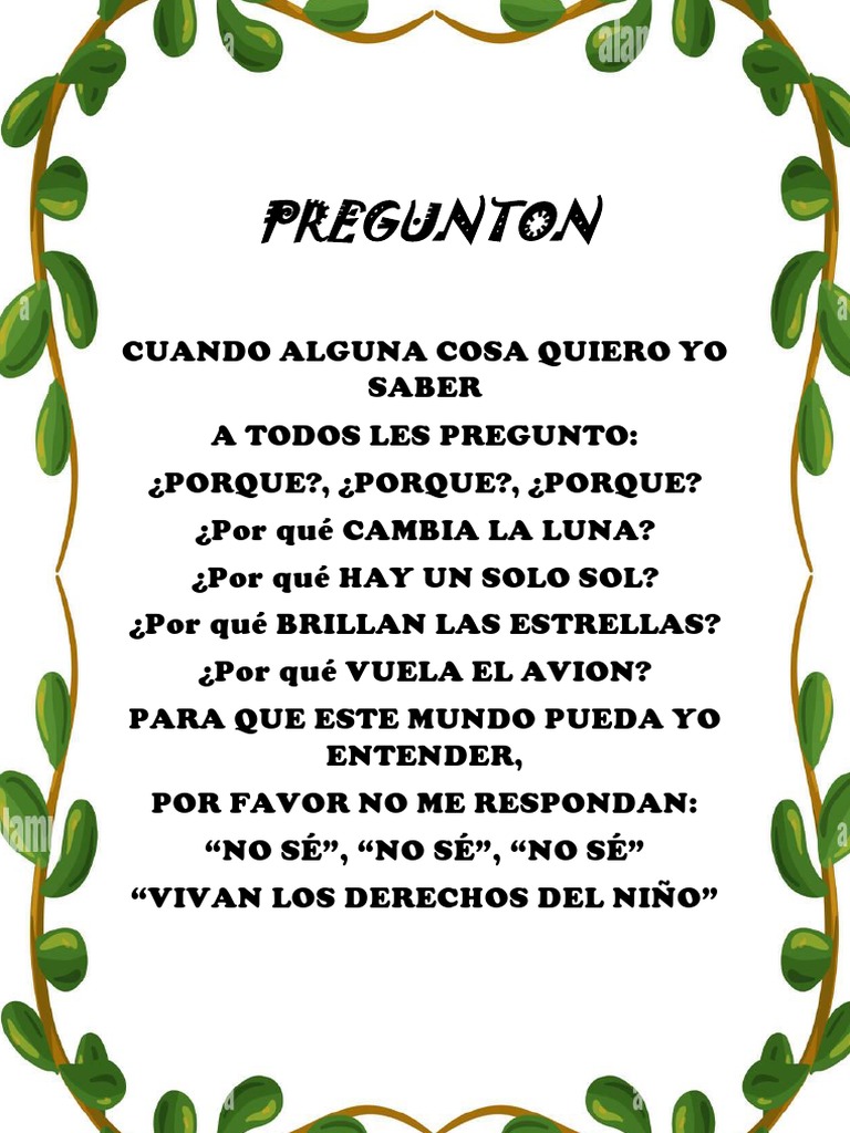 Poesia Pregunton | PDF