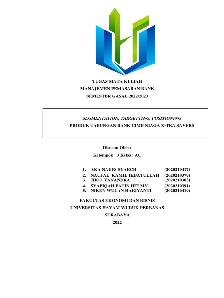 MPB - AC - 3 - MAKALAH - Segmentation, Targeting, Positioning | PDF