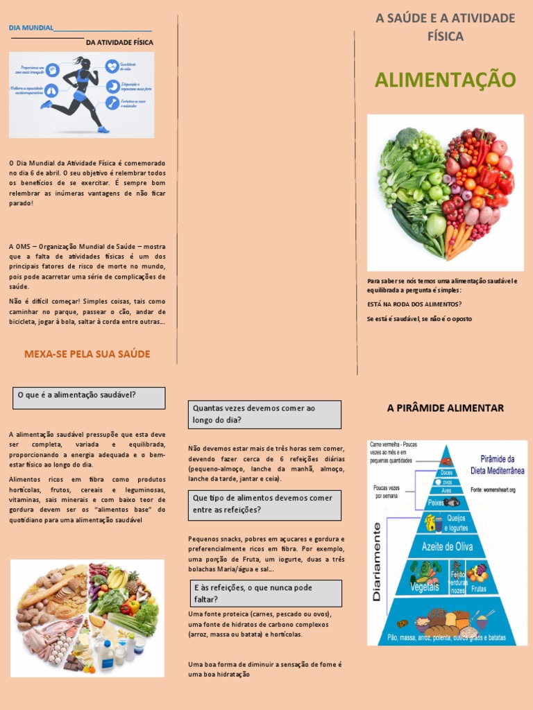 Panfleto Alimentação | Download grátis PDF | Alimentos | Refeição