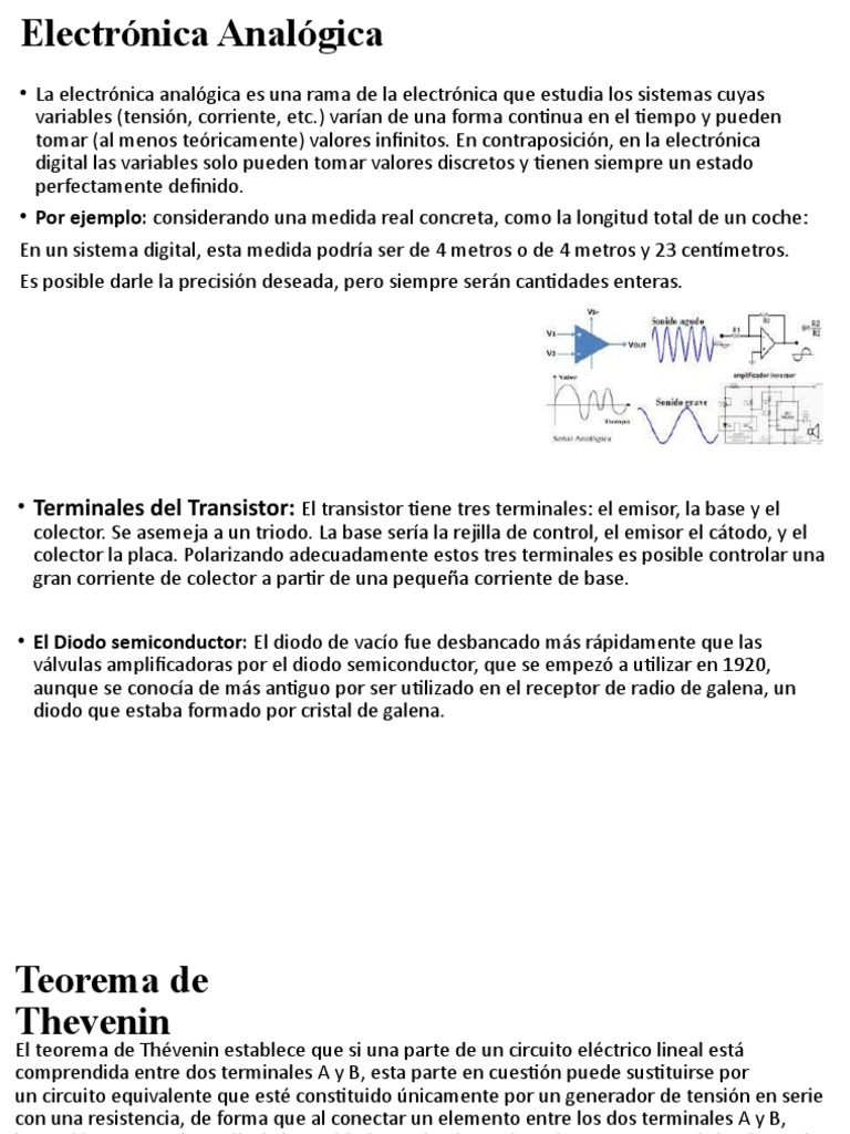 Electrónica Analógica | PDF