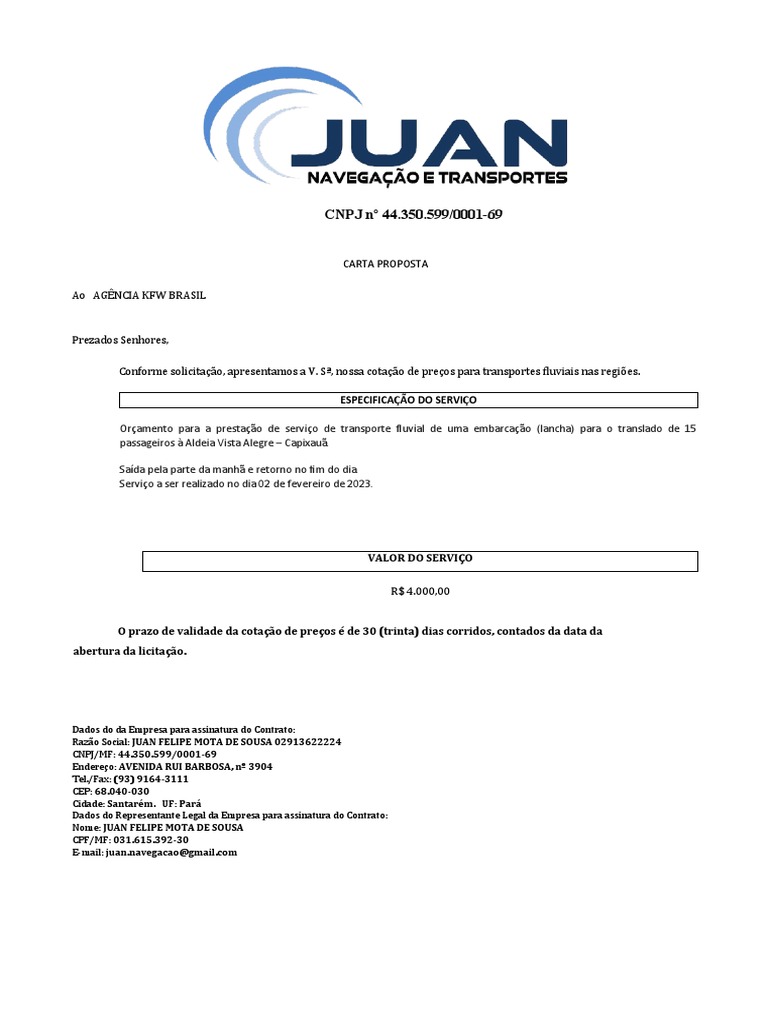 Carta Proposta | PDF