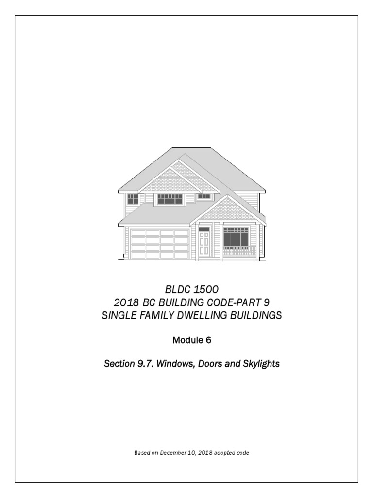 BLDC 1500 2018 BC Building Code-Part 9 Single Family Dwelling Buildings ...