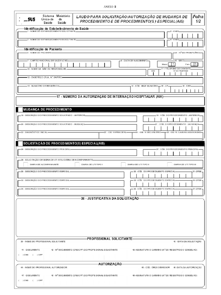 Laudo Procedimentos Folha 1 | PDF