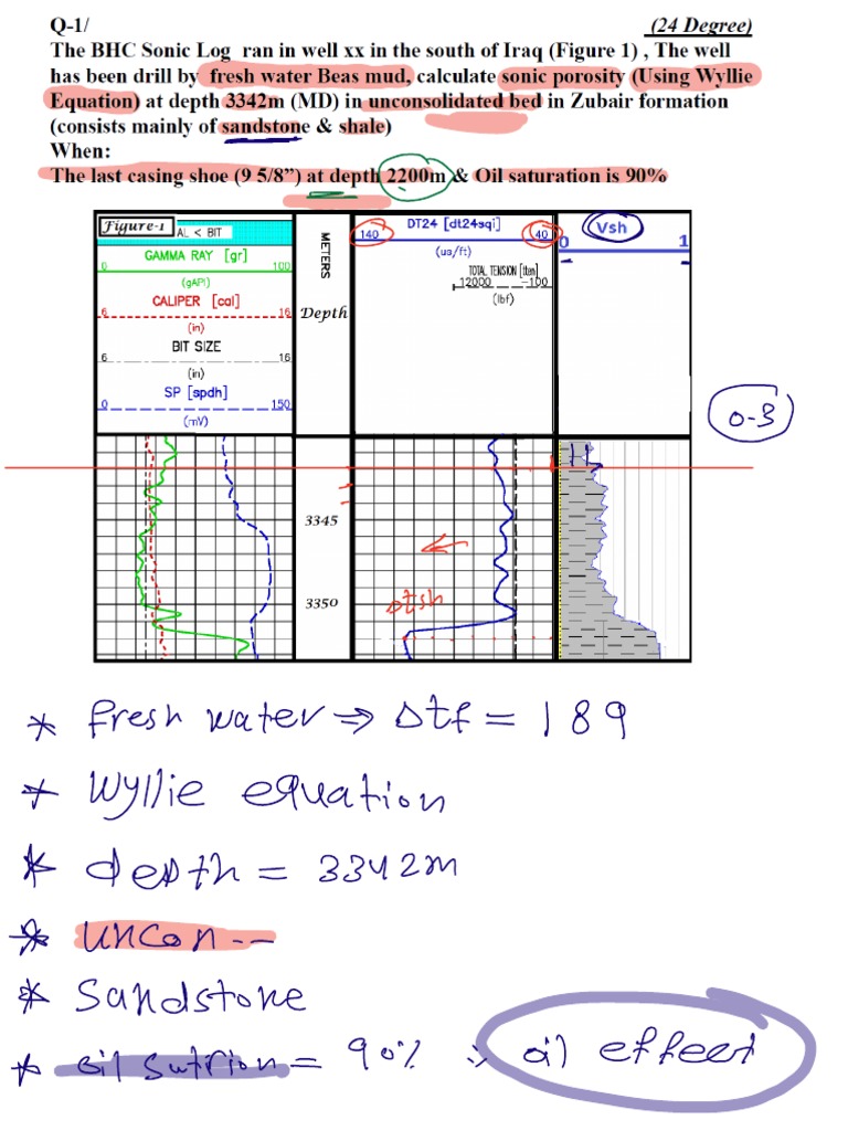 Wyllie Equation for Oil in Sandstone | PDF