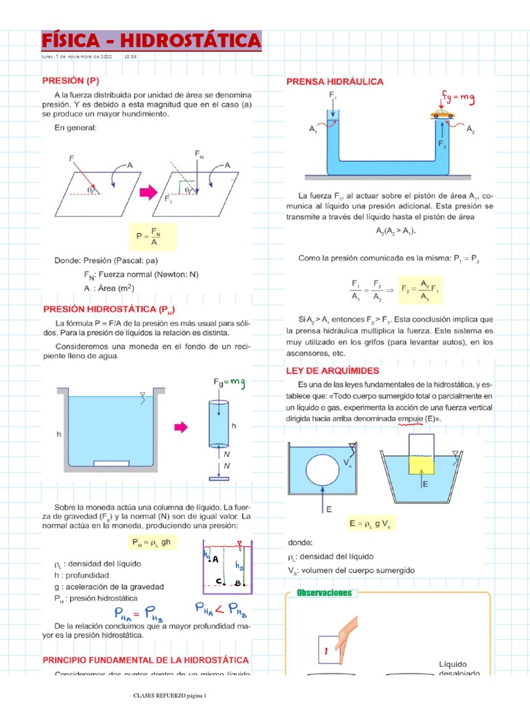 Física - Hidrostática | PDF