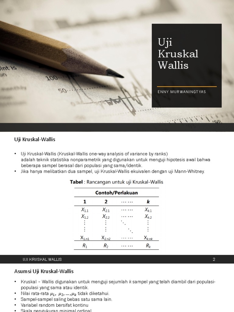 Uji Kruskal Wallis | PDF