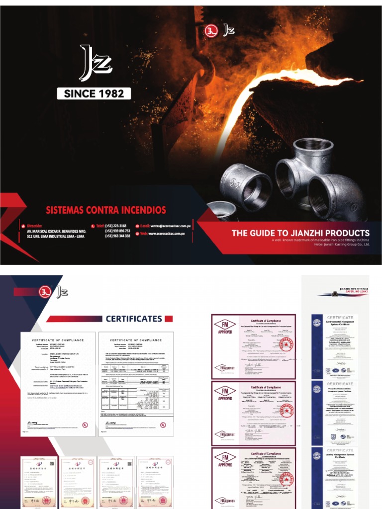 Malleable Iron Pipe Fittings Catalogue From Hebei Jianzhi Casting Group - Reduccion - Campana | PDF