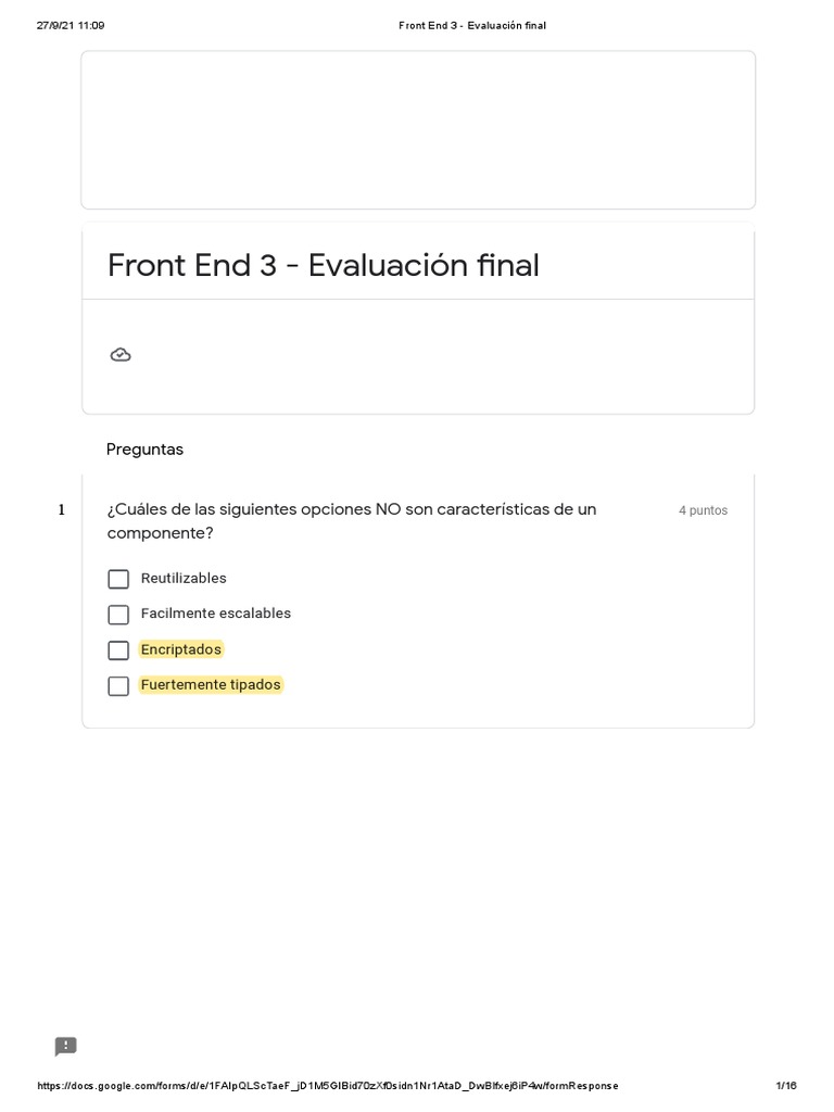 Front End 3 - Evaluacion Final-Form | PDF | Desarrollo de software | Programación de computadoras