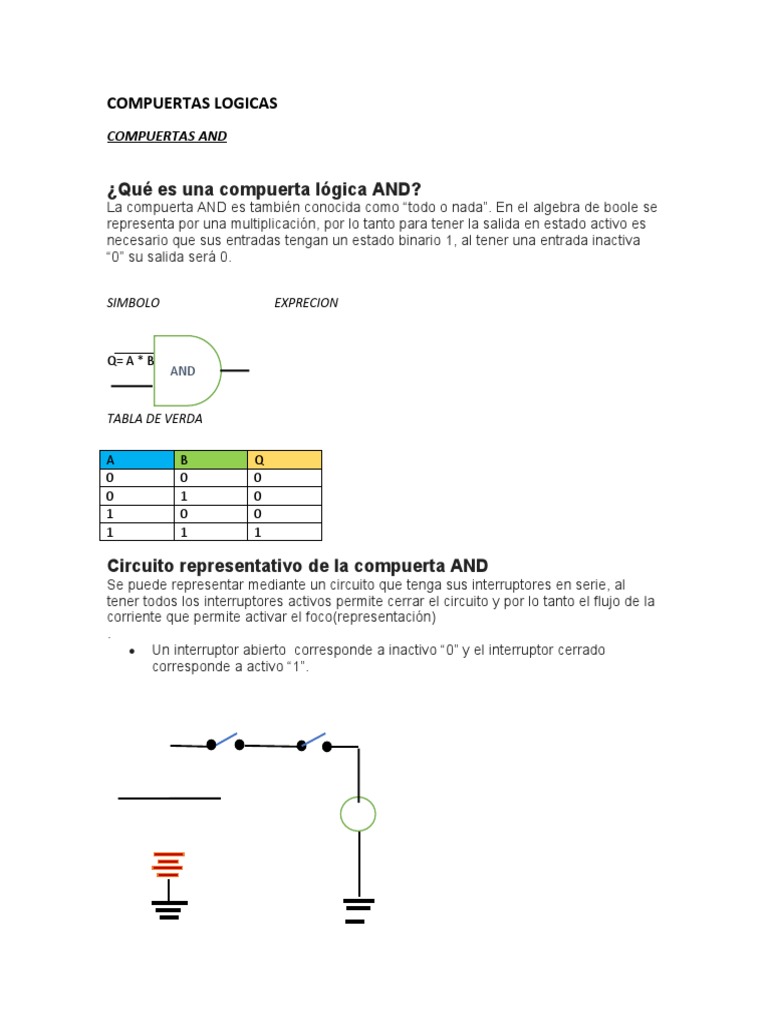 Compuertas Logicas | PDF