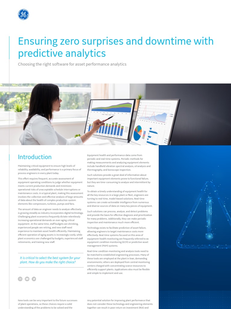 General Electric-Downtime With Predictive Analytics | PDF | Analytics | Engineering