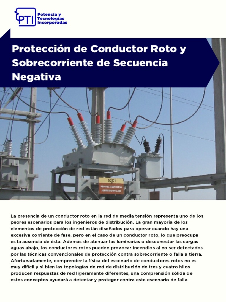 Protección de Conductor Roto y Sobrecorriente de Secuencia Negativa | PDF | Corriente eléctrica ...