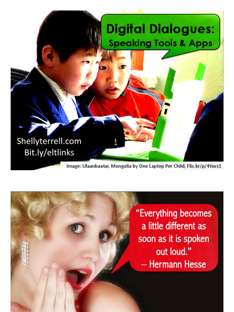 Digital Dialogues Speaking Activities Web Tools Apps All Ages | PDF ...