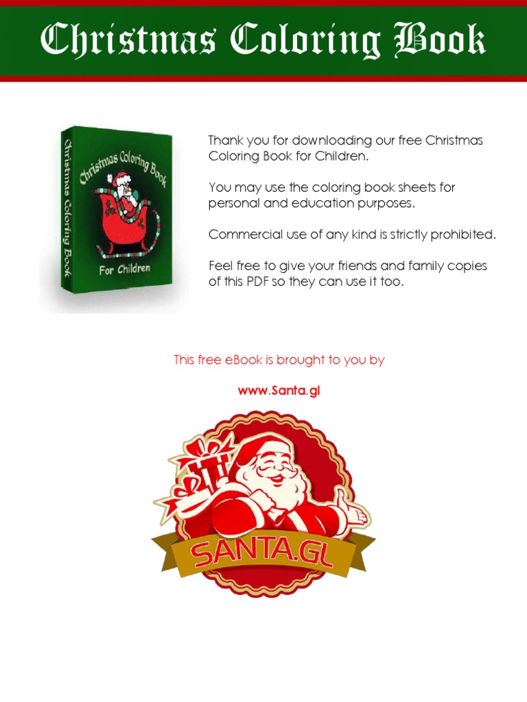 Free Christmas Coloring Book PDF | PDF