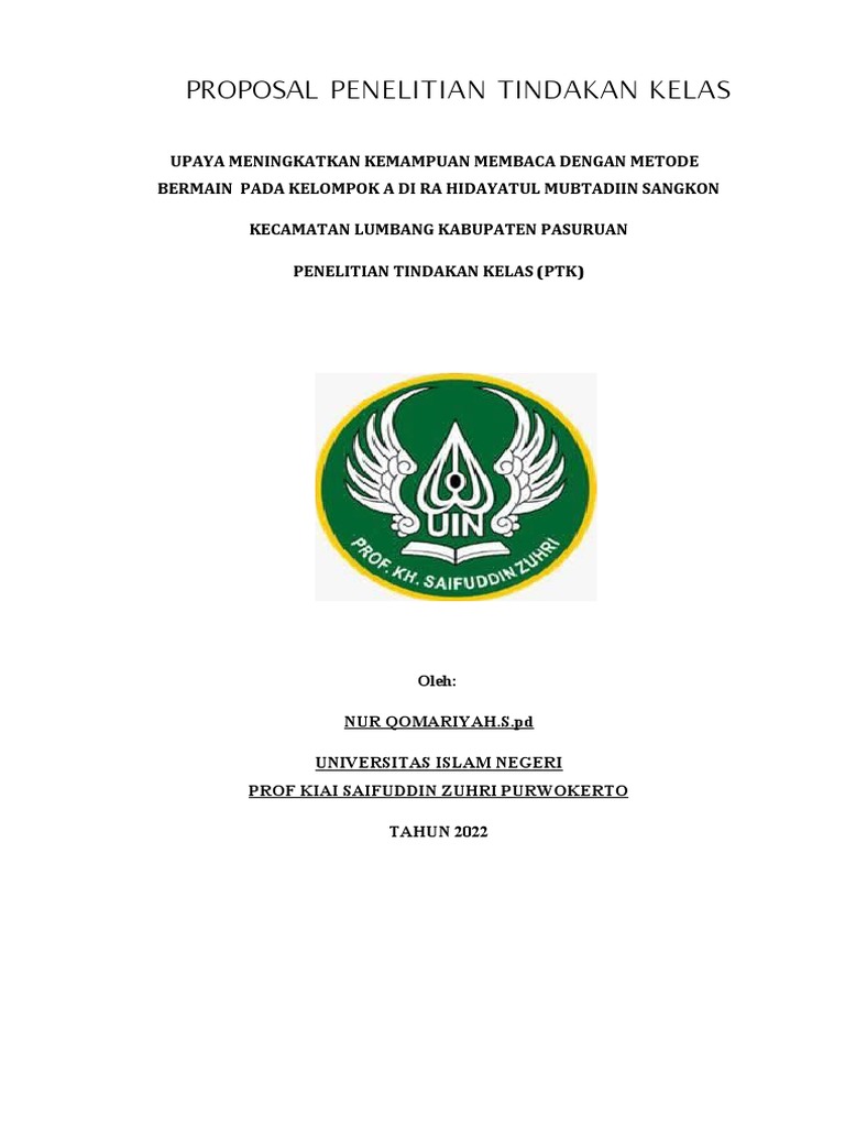 Proposal Penelitian Tindakan Kelas | PDF