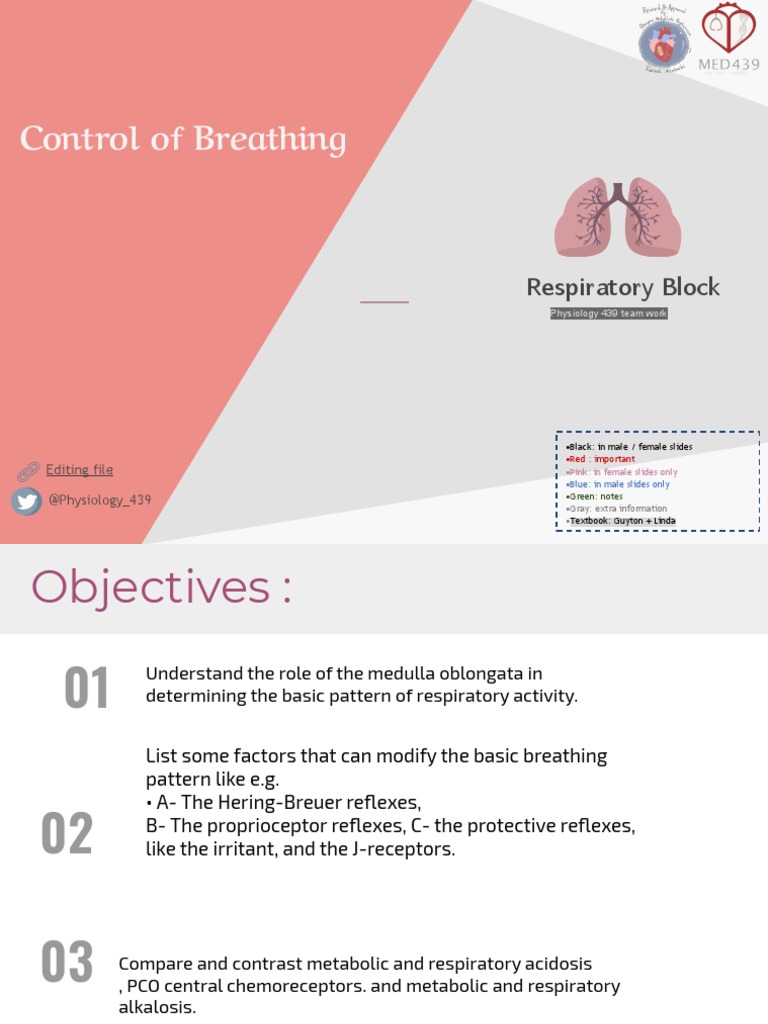 Control of Breathing | PDF | Breathing | Physiology