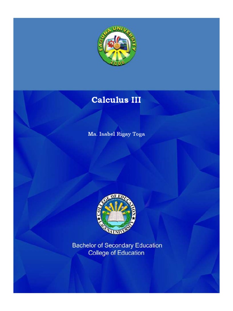 Calculus 3 - Midterm Module | PDF | Logarithm | Function (Mathematics)