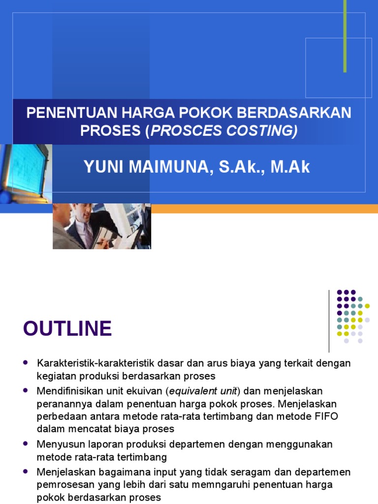 Penentuan Harga Pokok Berdasarkan Proses (Prosces Costing) | PDF