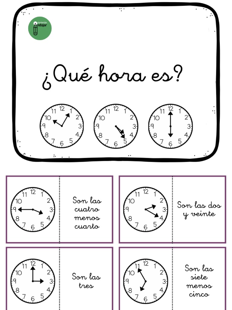 ¿Que-Hora-Es - Rompecabezas | PDF