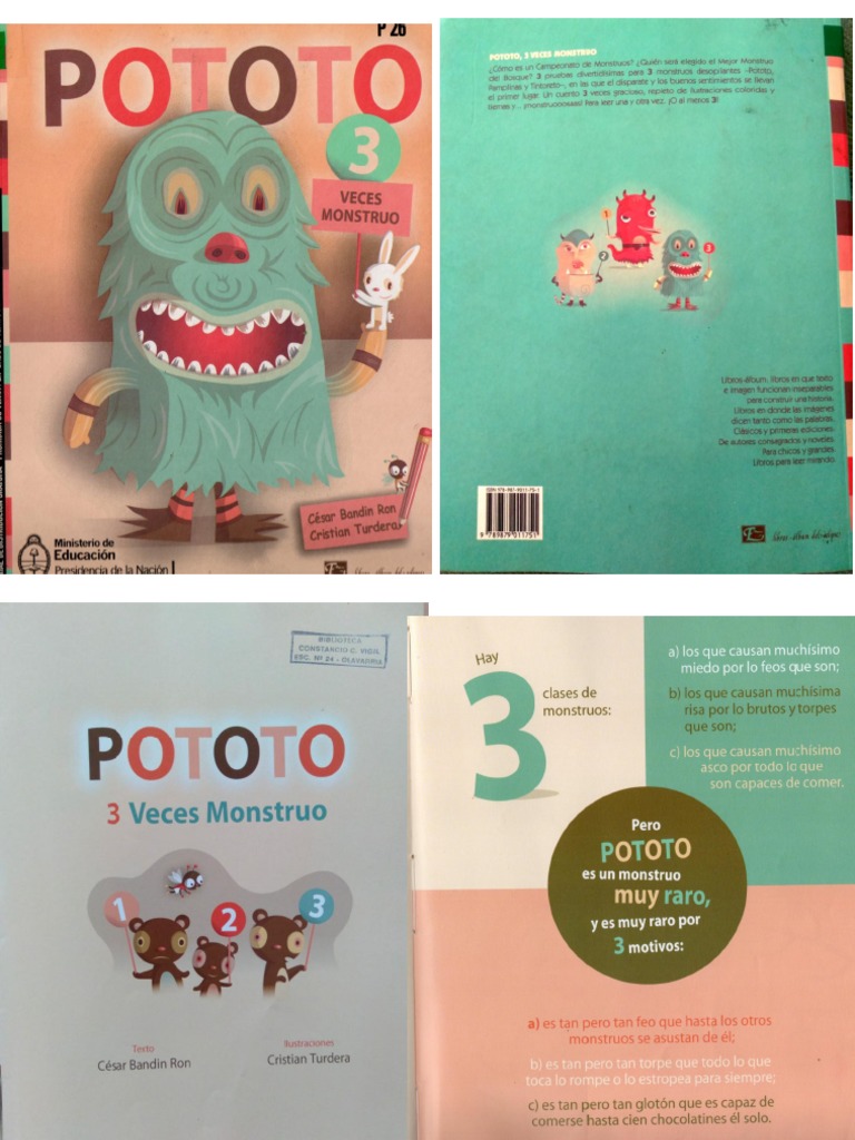 Pototo 3 Veces Monstruo Libro Con Imágenes | PDF