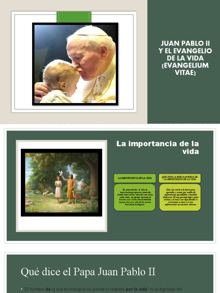 Evangelium Vitae: La Vida según Juan Pablo II | PDF | Papa juan pablo ...