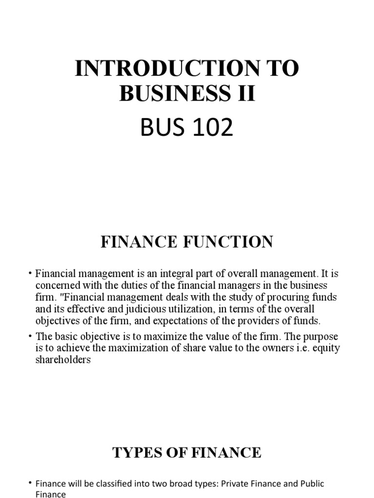 Bus 102 Presentation 3 | PDF