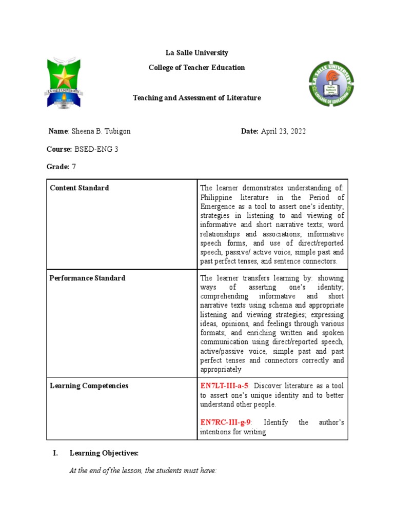 Remedial Reading Lesson Plan | PDF