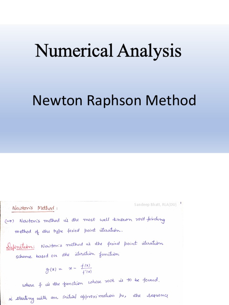 Newton Raphson Method | Download Free PDF | Applied Mathematics | Theoretical Computer Science