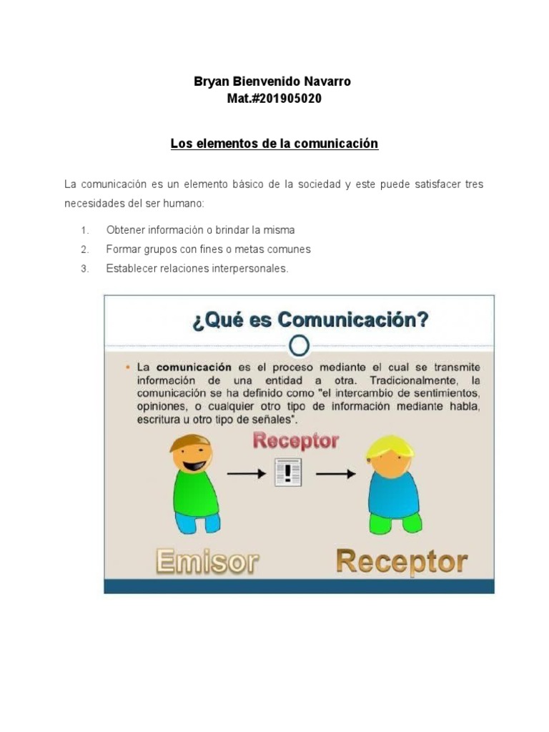 Elementos Clave de la Comunicación | PDF